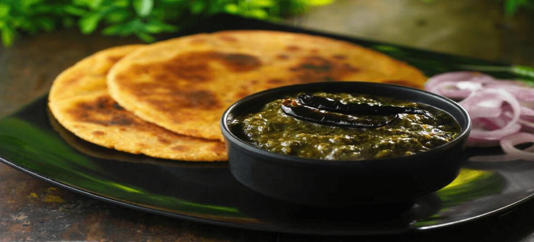 Sarson Ka Saag & Makki Ki Roti Recipe