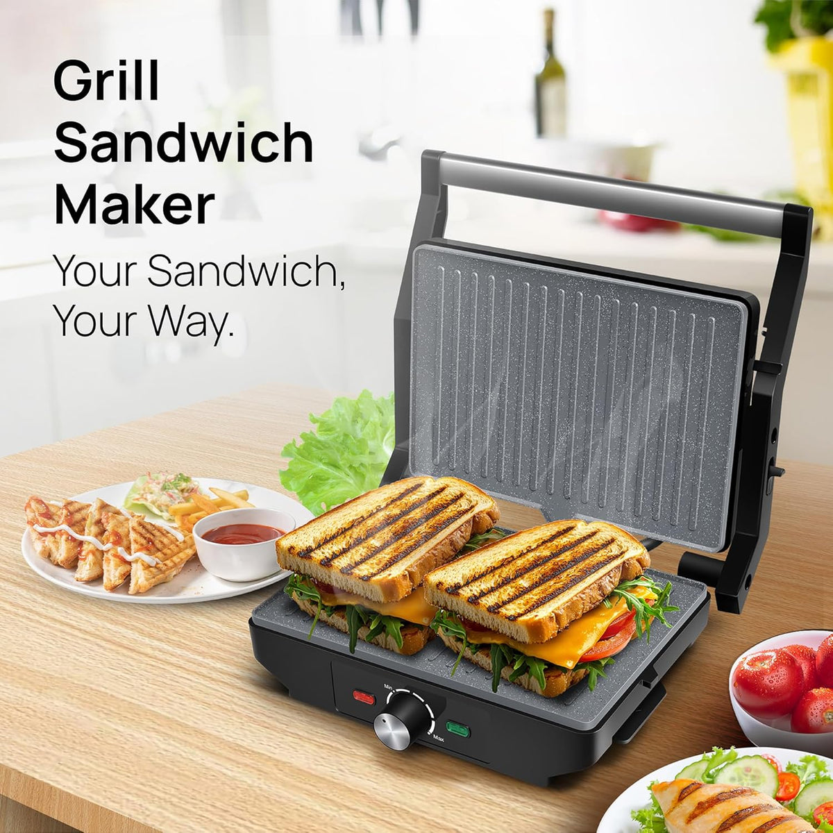 Buy 1600W Jumbo Grill Sandwich Maker Online| Wipro Appliances